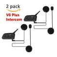 V6 Plus 1200M Helmet Intercom for 6 Riders Group Full-duplex Motorcycle ...