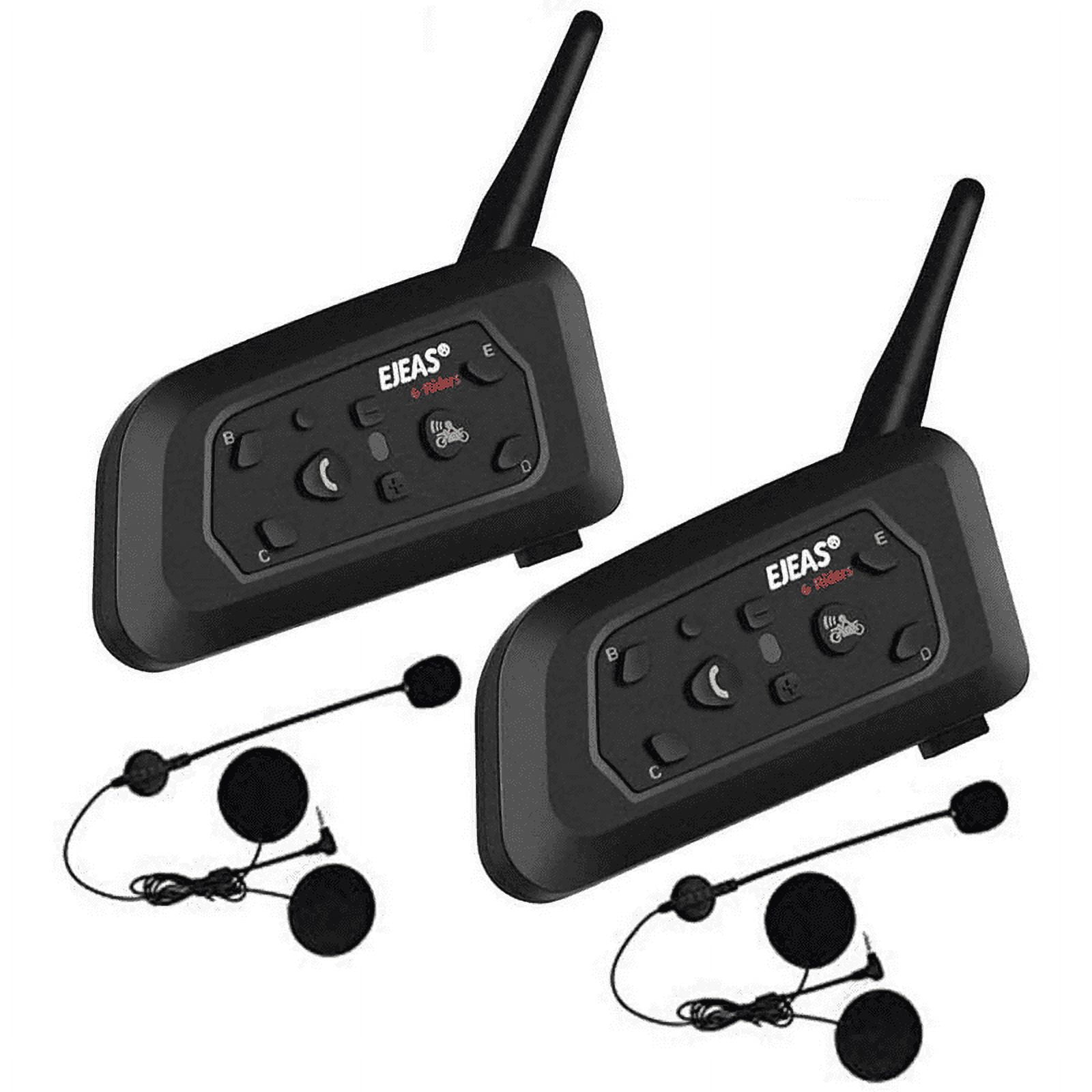 V6 Pro Motorcycle Bluetooth Helmet Intercom 1200m Communication Between ...