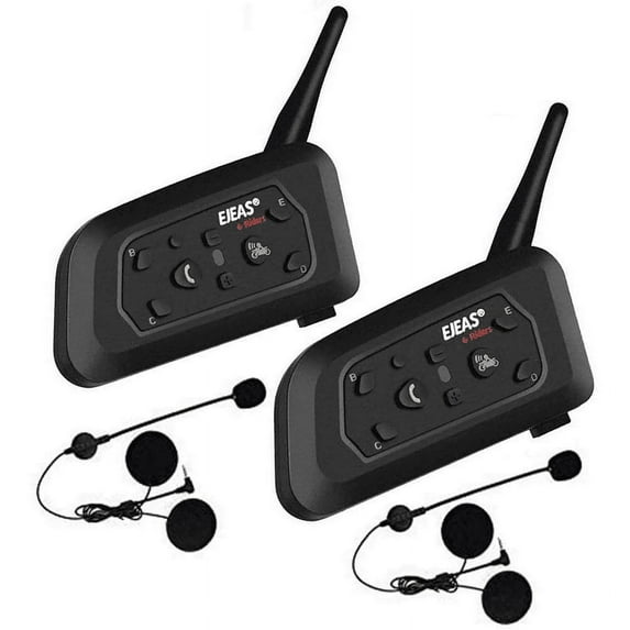 V6 Pro Motorcycle Bluetooth Helmet Intercom 1200m Communication Between ...