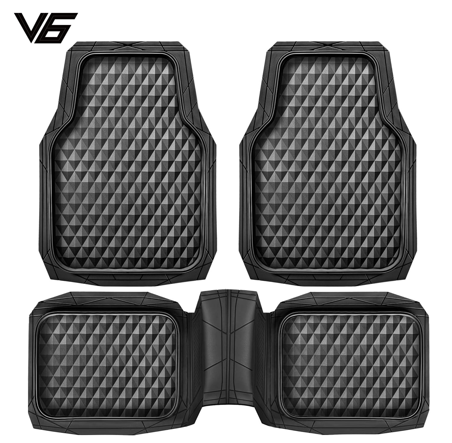 V6 Rubble heavy duty car floor mats all season all weather anti slip ...