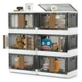 V6 Stackable Storage Bins with Lids, 8.4Gal Collapsible Plastic Storage ...