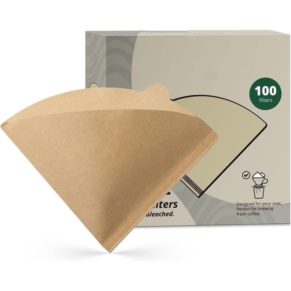V60 Coffee Filters 02, Unbleached Cone Coffee Filters, 100 Count ...