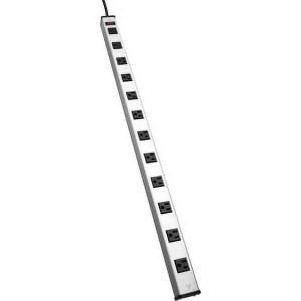 V7 Commercial Metal 12-Outlet Industrial Power Strip, Indoor Electrical ...