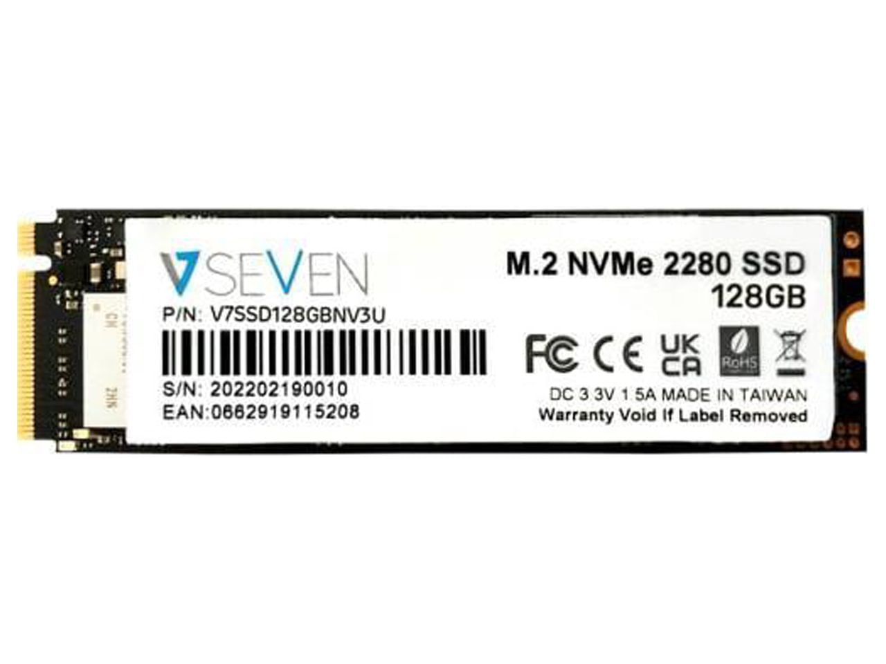 V7 128GB NVME GEN3X4 M.2 NVME 3D TLC SSD - Walmart.com