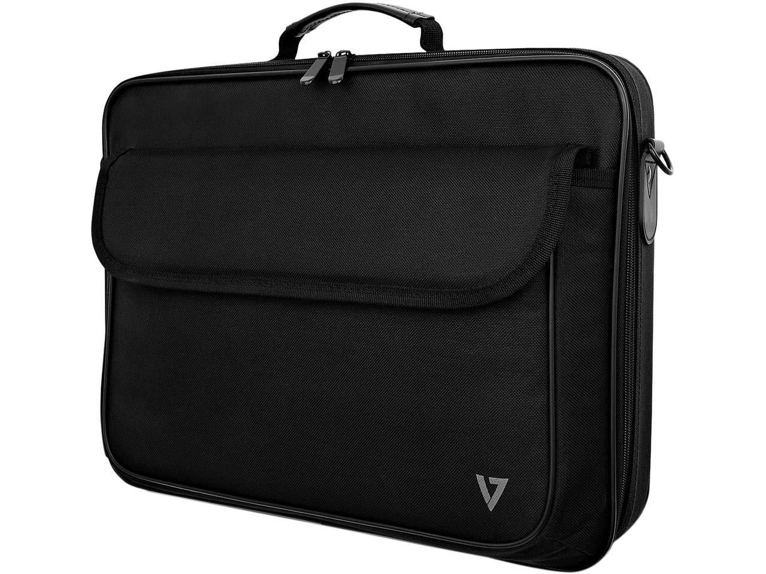 V7 16" Essential Frontloading Laptop Case, Black, 600D Polyester ...