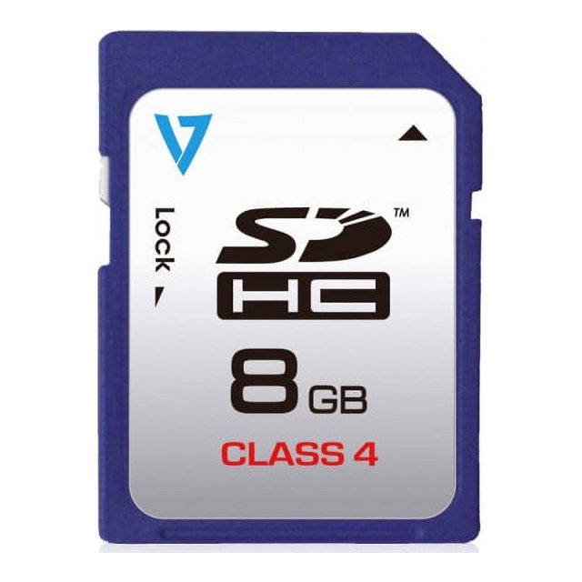 V7 8GB SDHC Class 4 Memory Card, High Speed Data Transfer, Durable ...