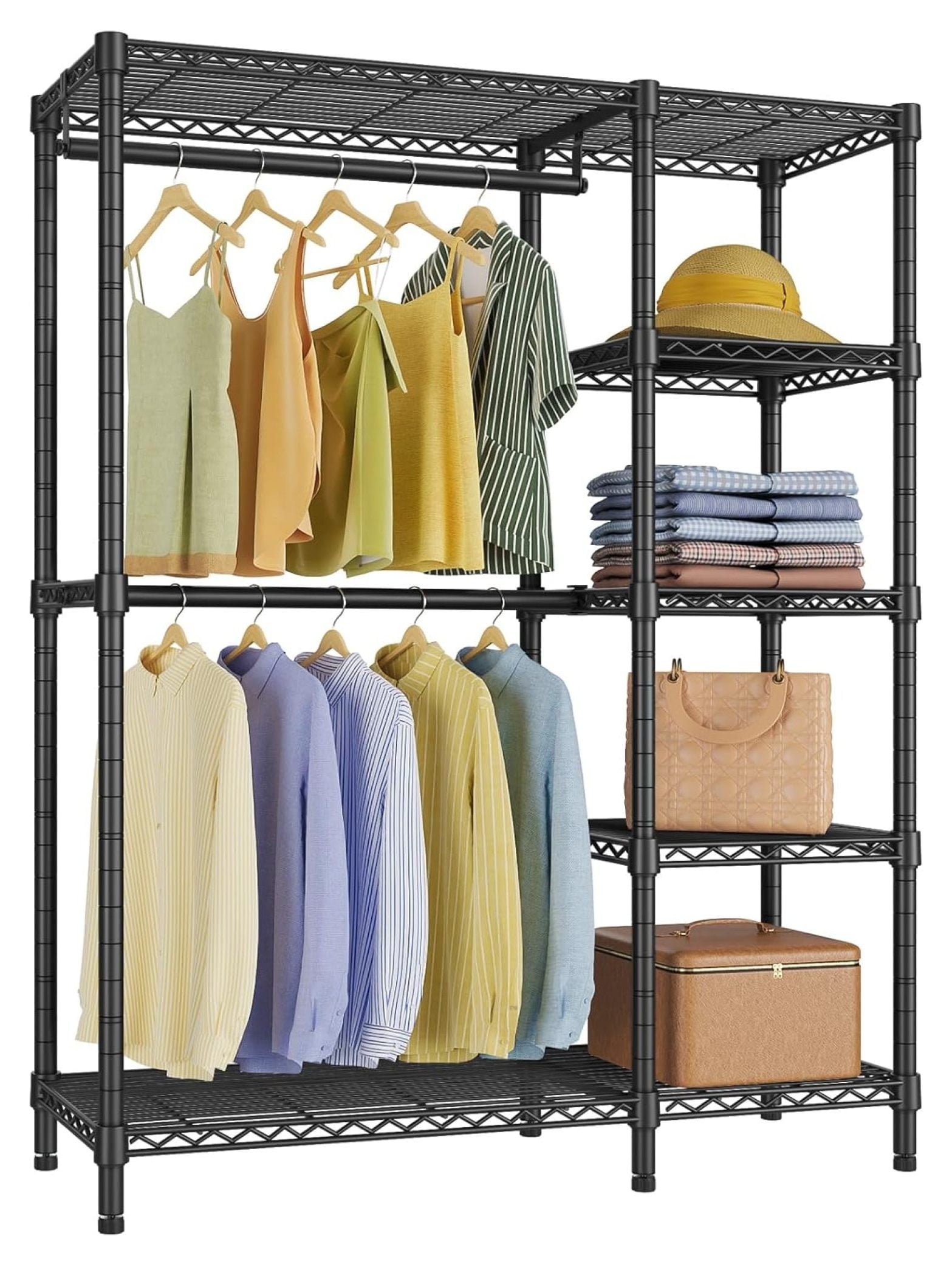V7 Basic Garment Rack for Hanging Clothes Heavy Duty Clothes Rack with ...