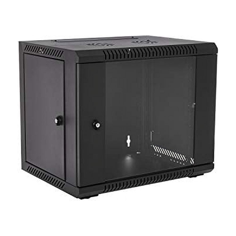 V7 RMWC9UG450-1N Rack Mount Wall Cabinet Enclosure 9U Glass - Walmart.com
