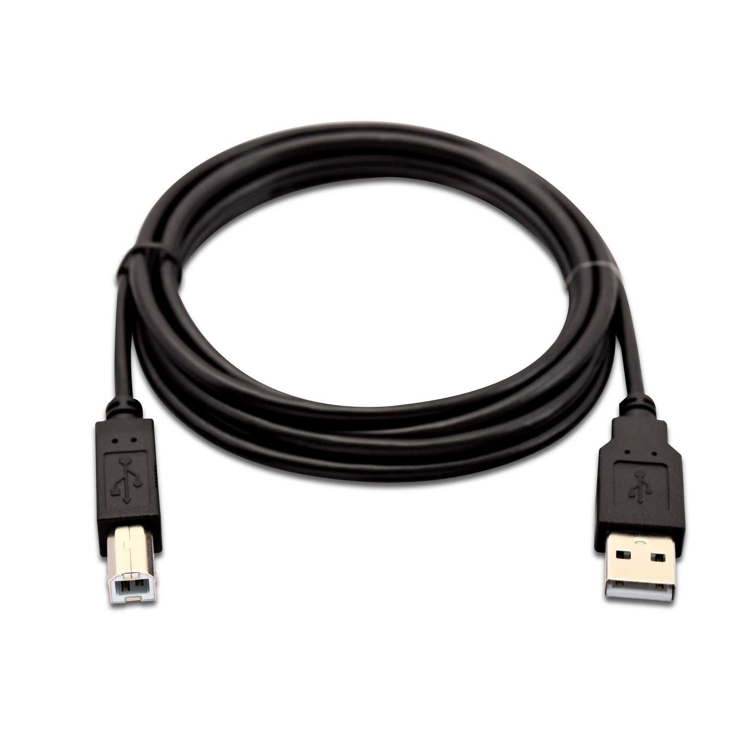 V7 USB Cable USB 2.0 A Male to USB 2.0 B Male 2m 6.6ft, Black - Walmart.com