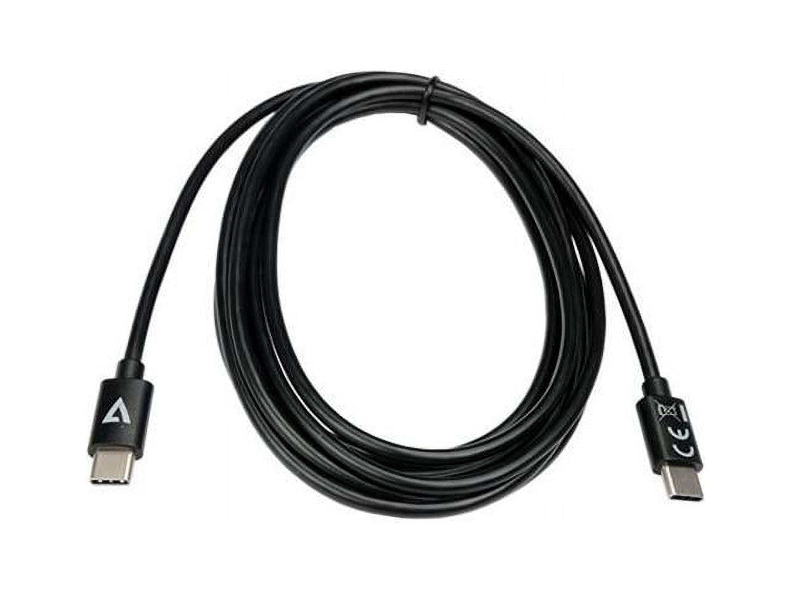 V7 V7USB2C-2M Black USB-C Cable Male to USB-C Male USB 2.0 - Walmart.com