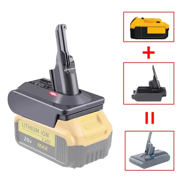 V7 V8 Battery Adapter for Dewalt 20V Li-ion Battery Convert to for ...