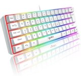 V700 60% Wired RGB Gaming Keyboard, 61 Keys Portable Mini Compact ...