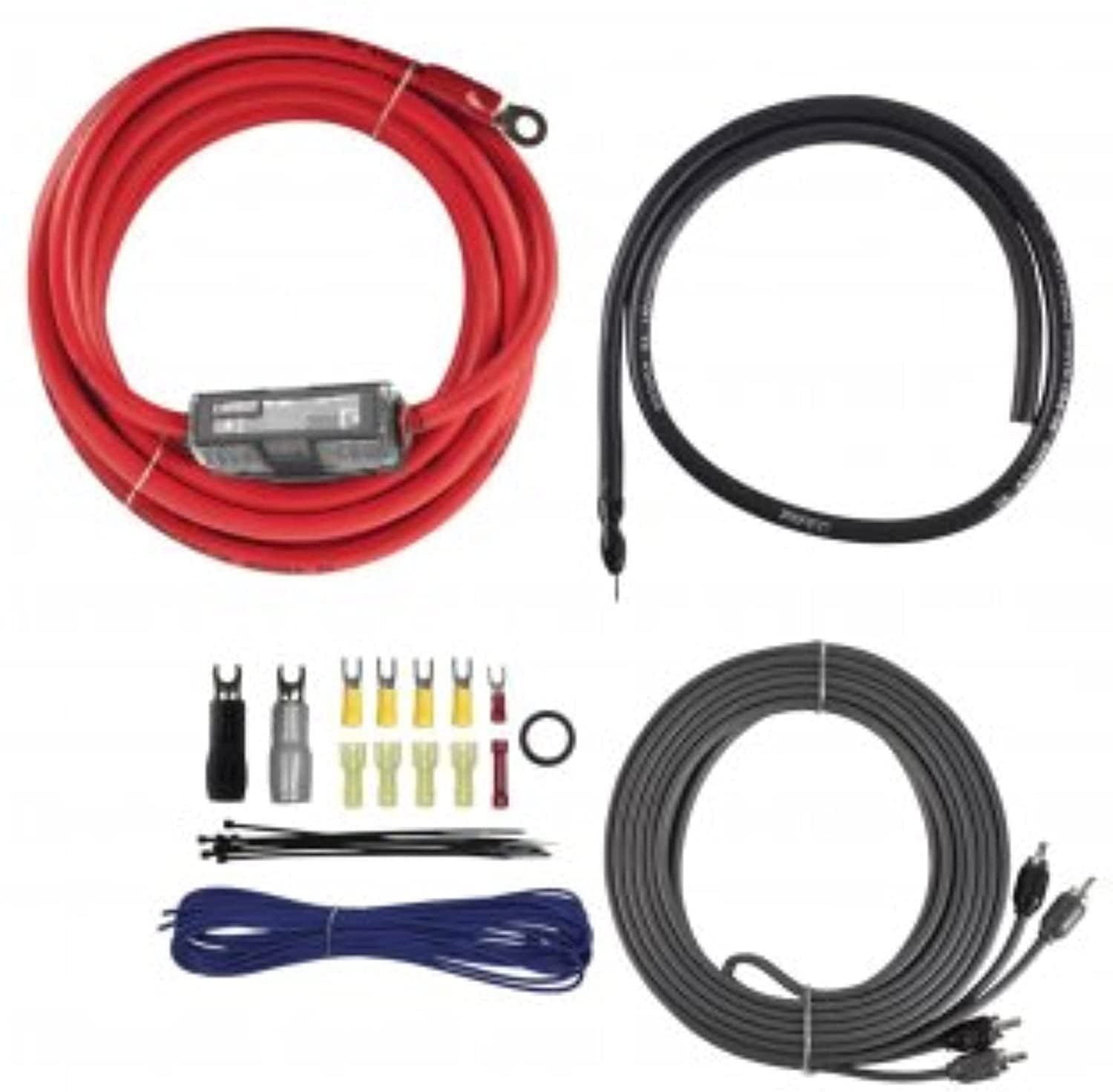 V8-AK4 v8 Series 4-Gauge 1,500-Watt Amp Installation Kit with RCA ...