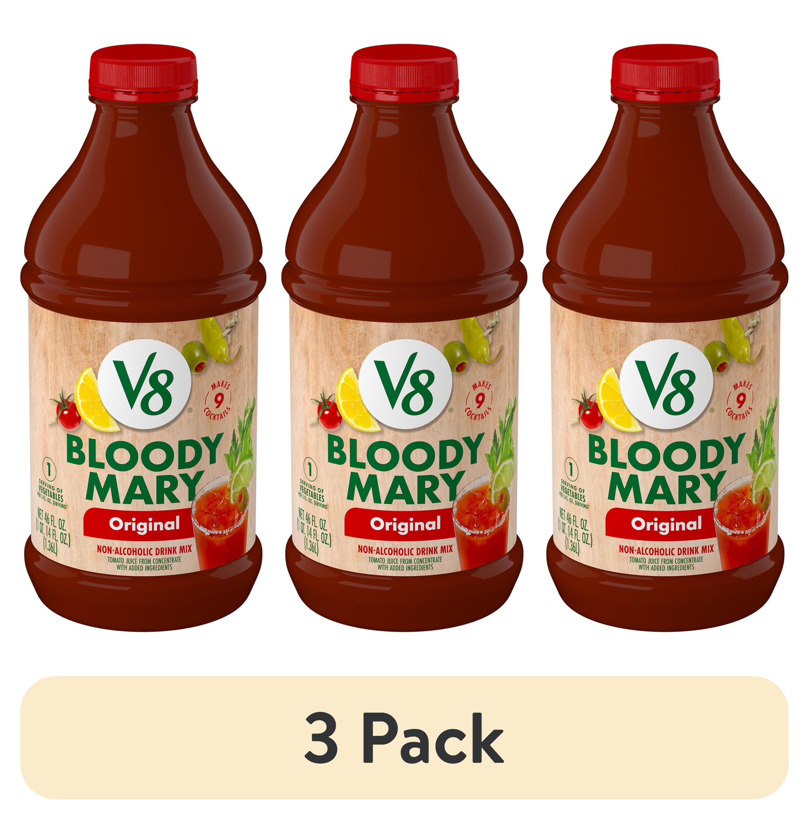 (3 pack) V8 Original Bloody Mary Mix, 46 fl oz Bottle - Walmart.com