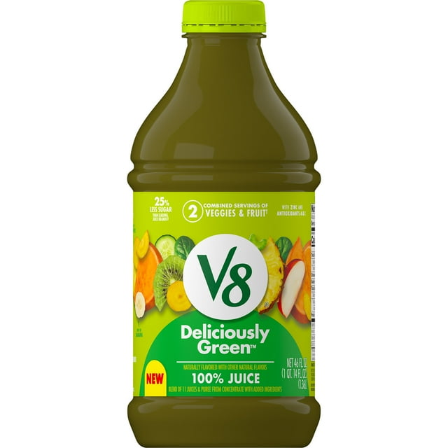 V8 Deliciously Green 100% Fruit and Vegetable Juice - 46 fl oz Bottle ...