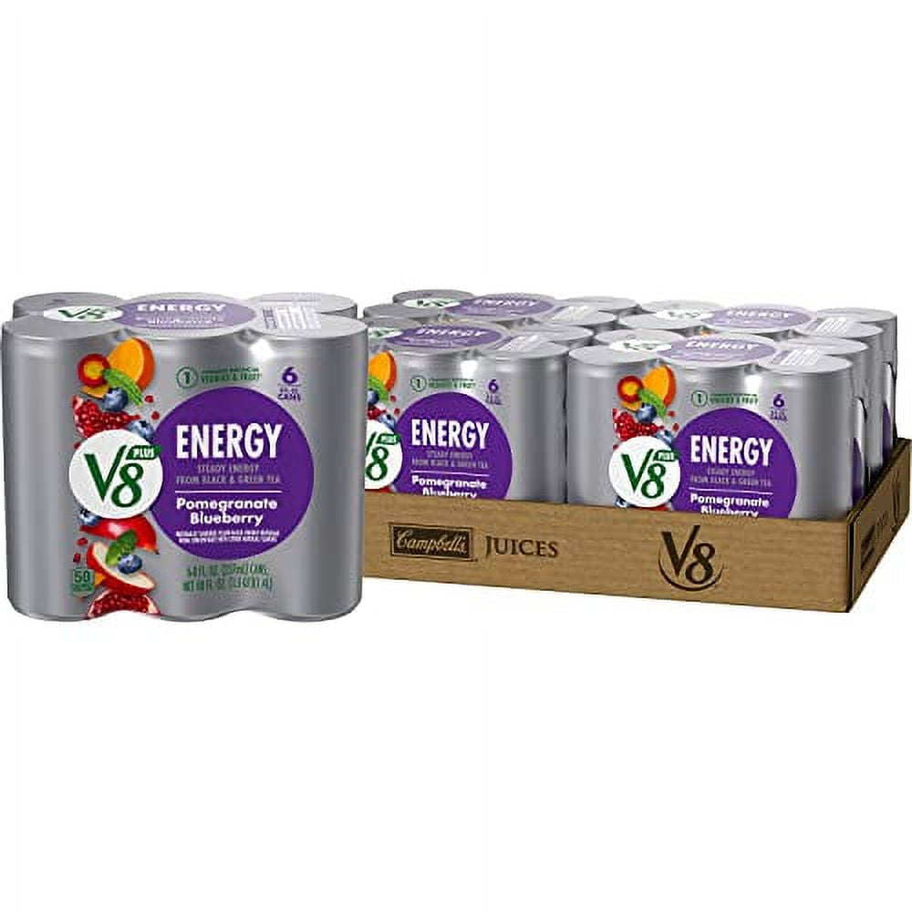V8 +ENERGY Pomegranate Blueberry Energy Drink, Made with Real Vegetable ...