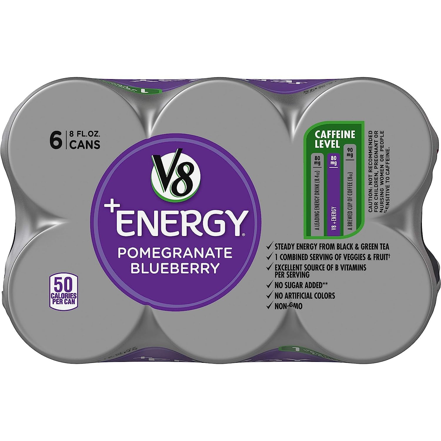V8 +Energy Healthy Energy Drink, Natural Energy from Tea, Pomegranate ...