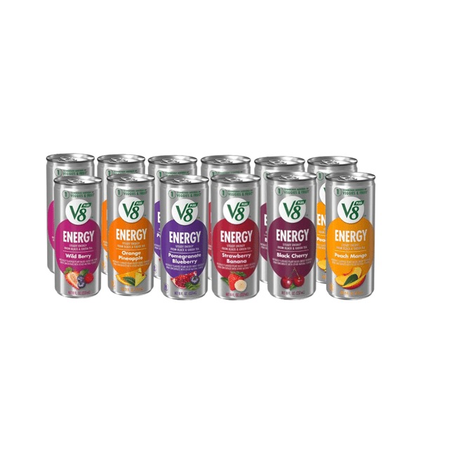 V8 +Energy Variety Pack, 8 fl oz Cans, 6 Flavors - Walmart.com