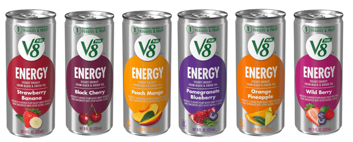 V8 +Energy Variety Pack, 8 fl oz Cans, 6 Flavors - Walmart.com