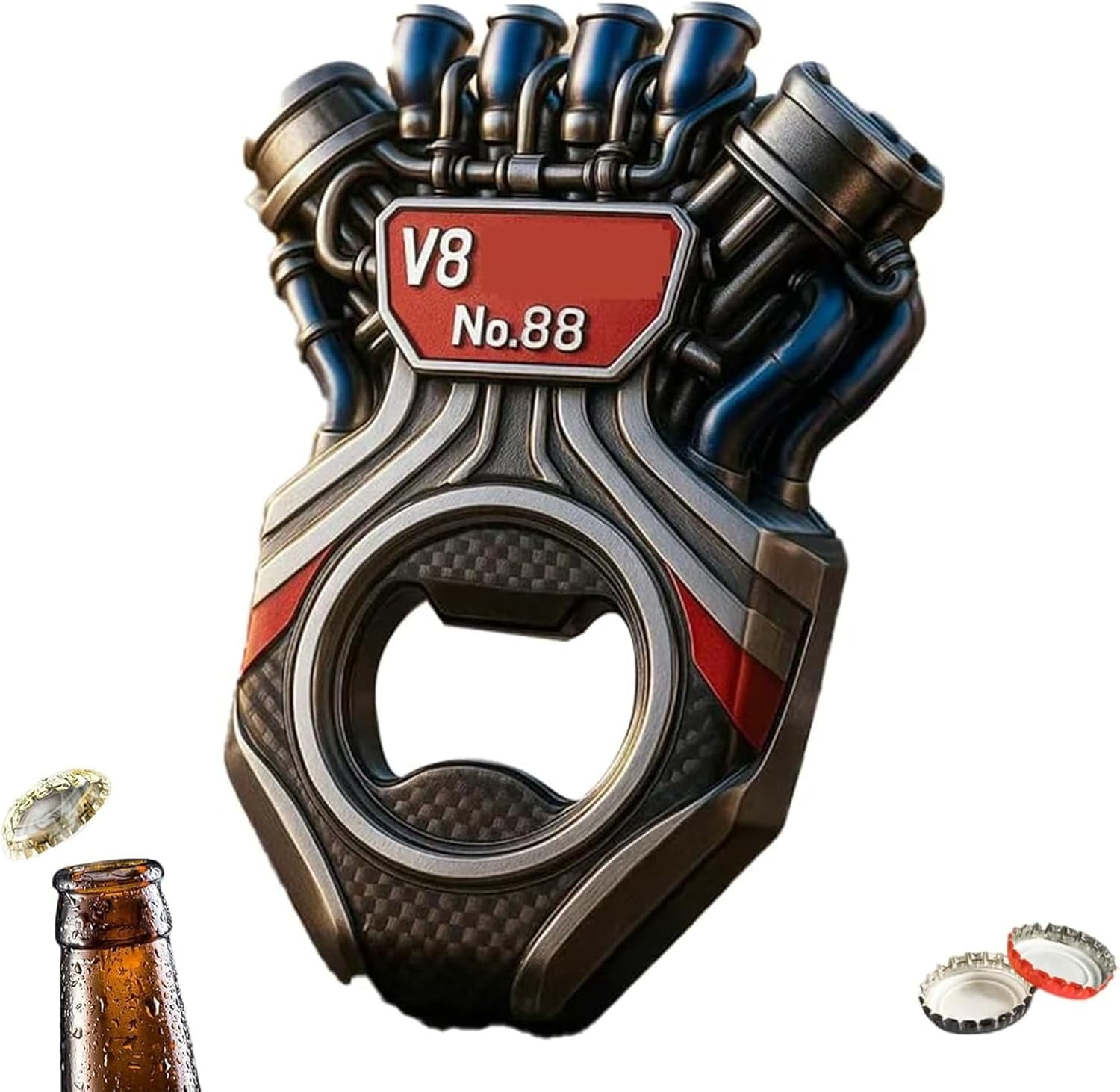 V8 Engine Bottle Opener, Retro Mechanical Punk Beer Bottle Opener ...