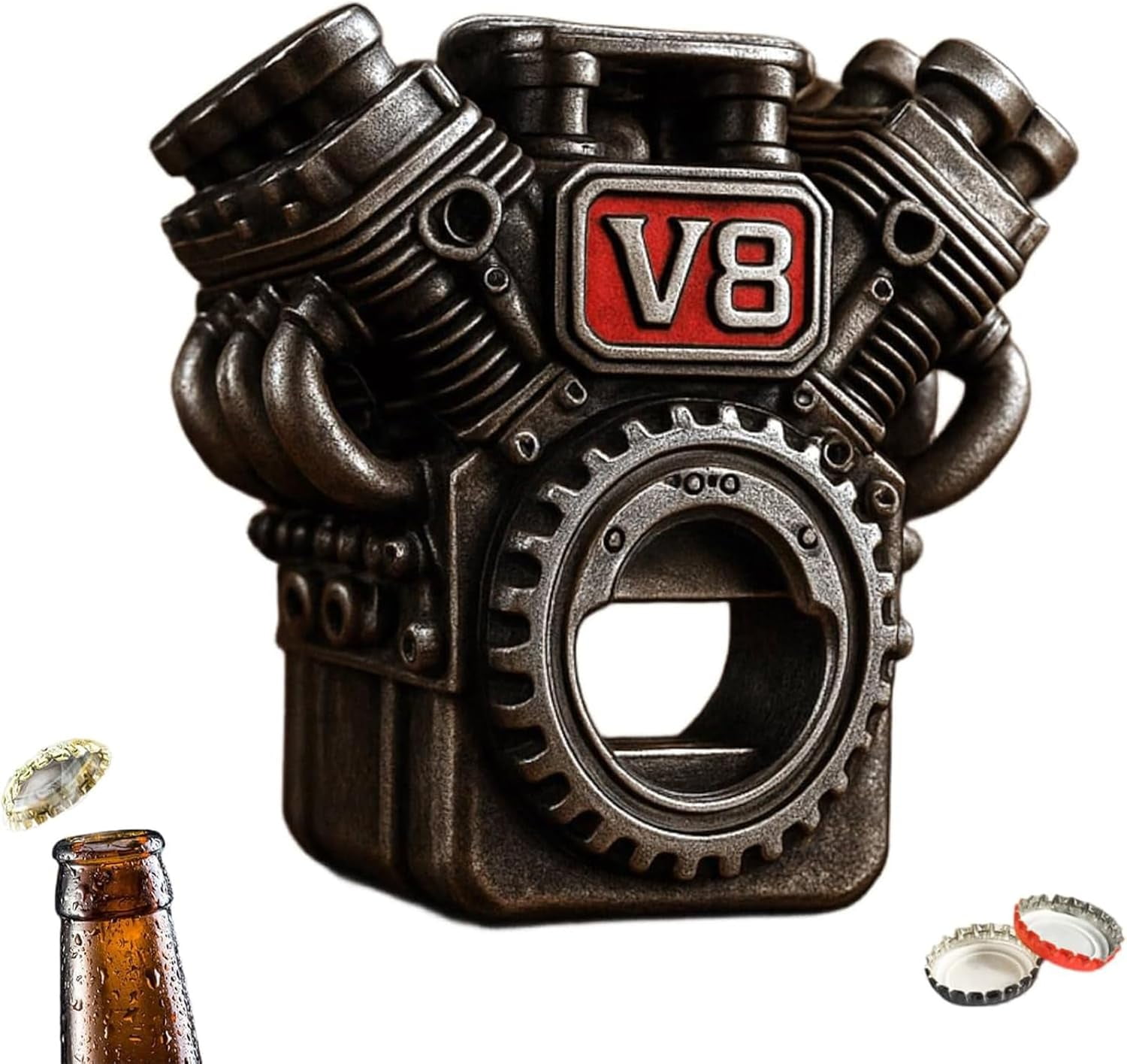 V8 Engine Bottle Opener, Retro Mechanical Punk Beer Bottle Opener ...
