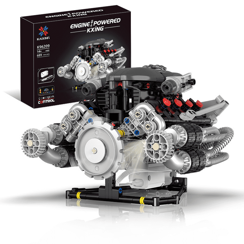 V8 Engine Building Blocks Sets, V8 Engine Model Kit That Runs, MOC ...