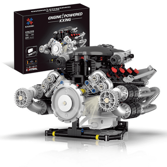 V8 Engine Building Blocks Sets, V8 Engine Model Kit That Runs, MOC ...