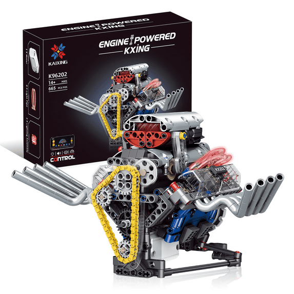 V8 Engine Building Blocks Sets, V8 Engine Model Kit That Runs, MOC ...