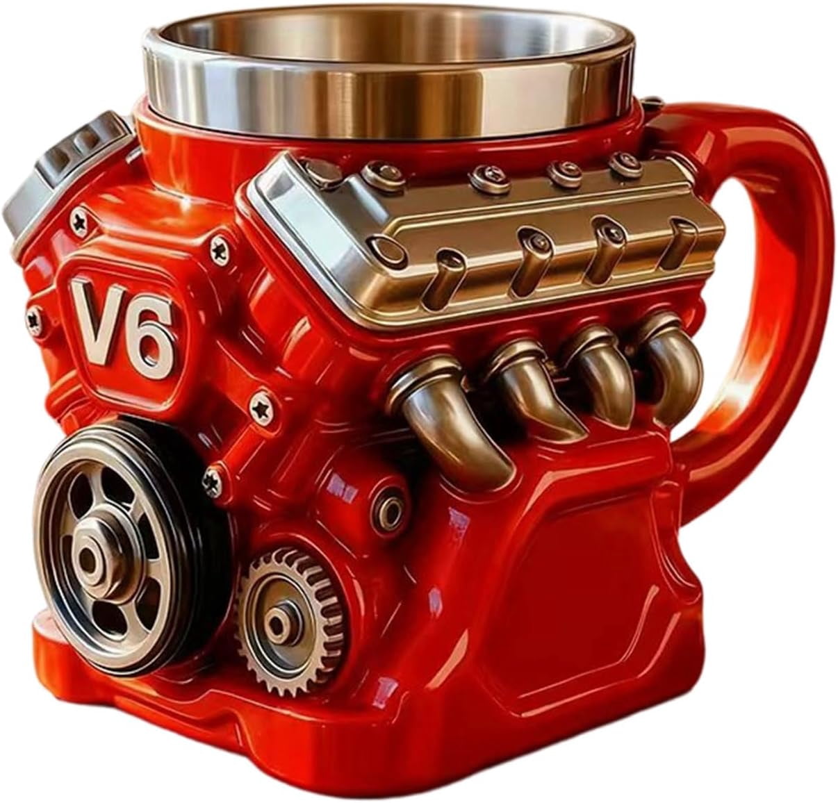 V8 Engine Coffee Mug, Retro Engine Coffee Mug, Personalized Double 3D ...