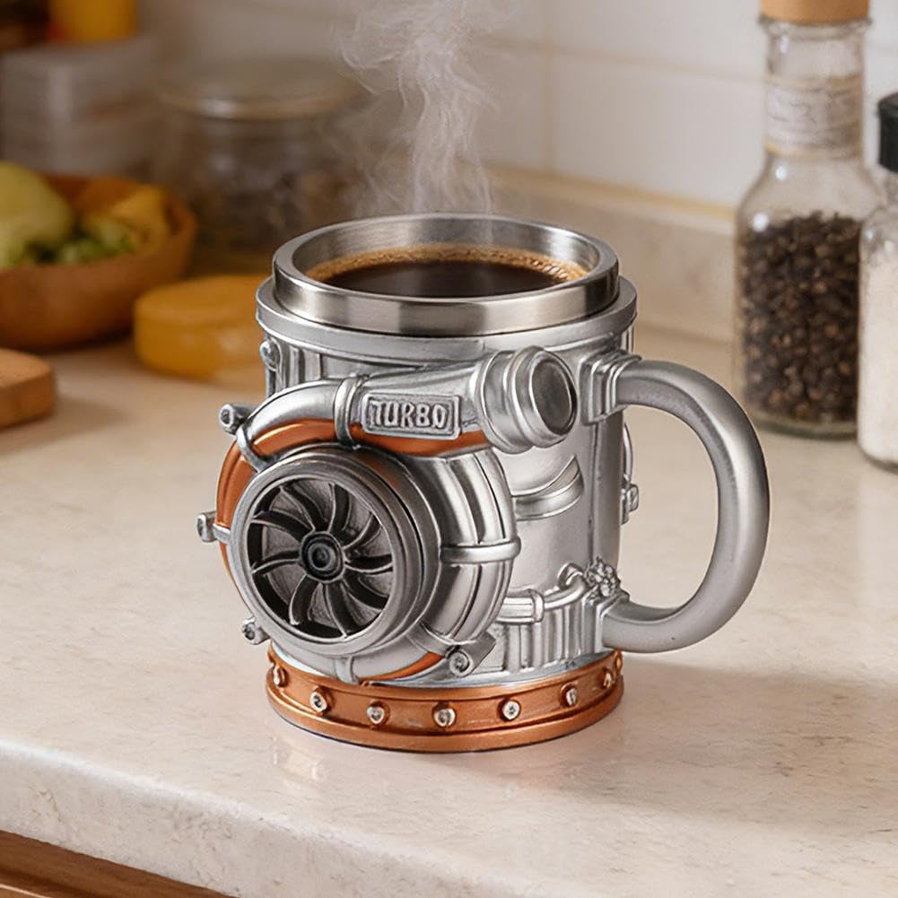 V8 Engine Coffee Mug,Retro V8 Engine Mug,Creative Turbocharger Mugs ...