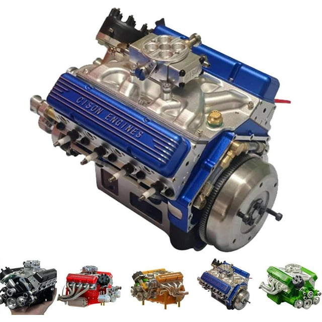 V8 Engine Kit Gas - Gasoline Ohv V8 Small-Block Engine Model Kits, Mini ...
