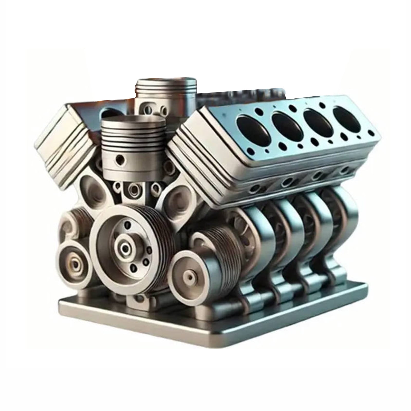 V8 Engine Model Car Pen Holder - 3D Printed Automotive Desk Organizer ...