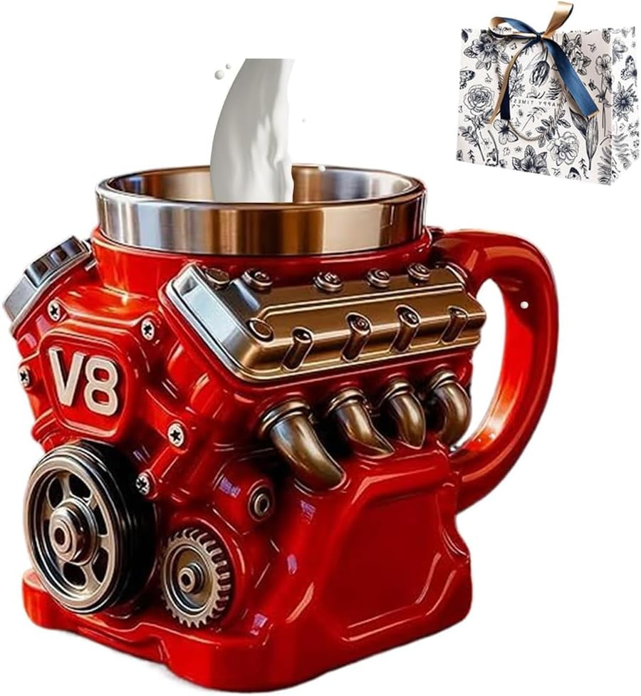 V8 Engine Mug, V8/V12 Engine Coffee Cup, Realistic Resin V8 Engine ...