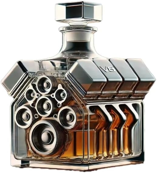 V8 Engine Style Flask - High-end resin craft for locomotive and alcohol ...