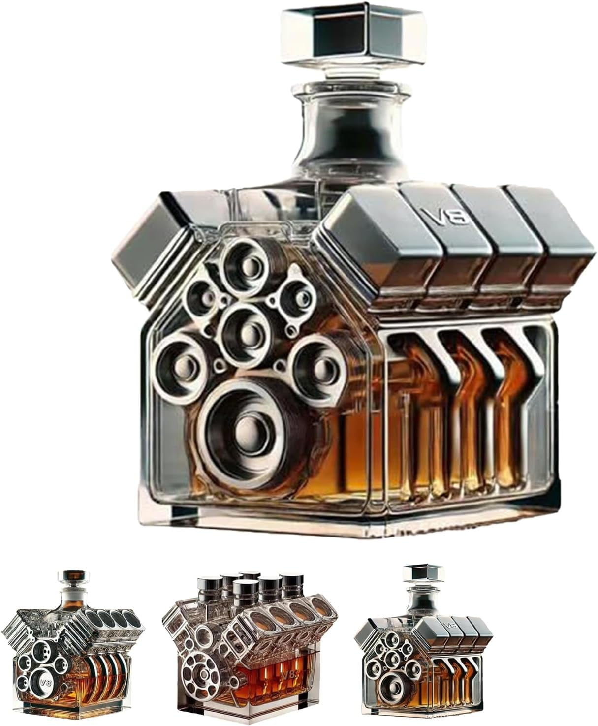 V8 Engine Whiskey Bottle, Resin V8 Engines Whiskey Decanter, Creative ...