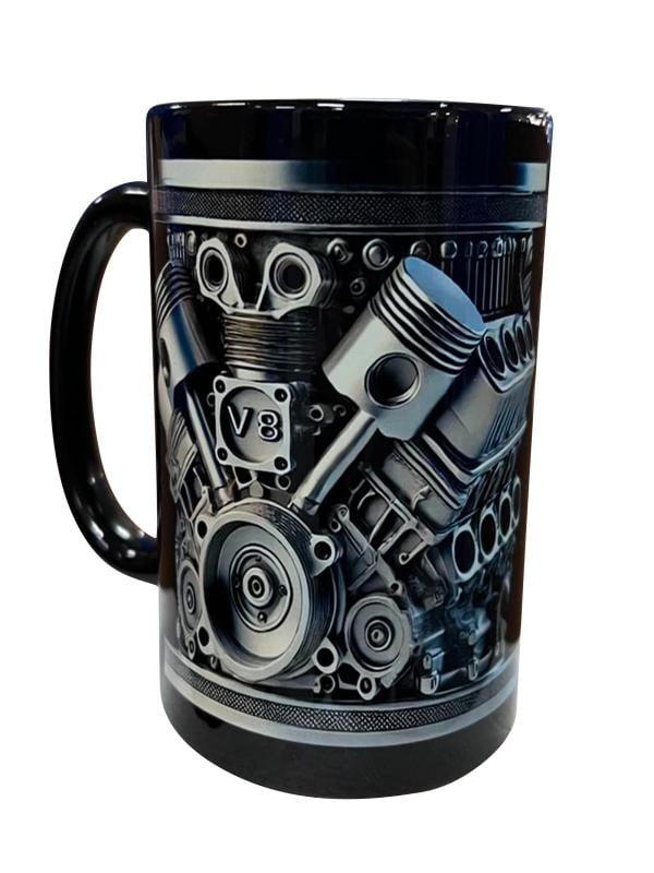V8 Engines Stainless Steel Cup, 14 OZ V8 Engine Coffee Mug, Creative ...