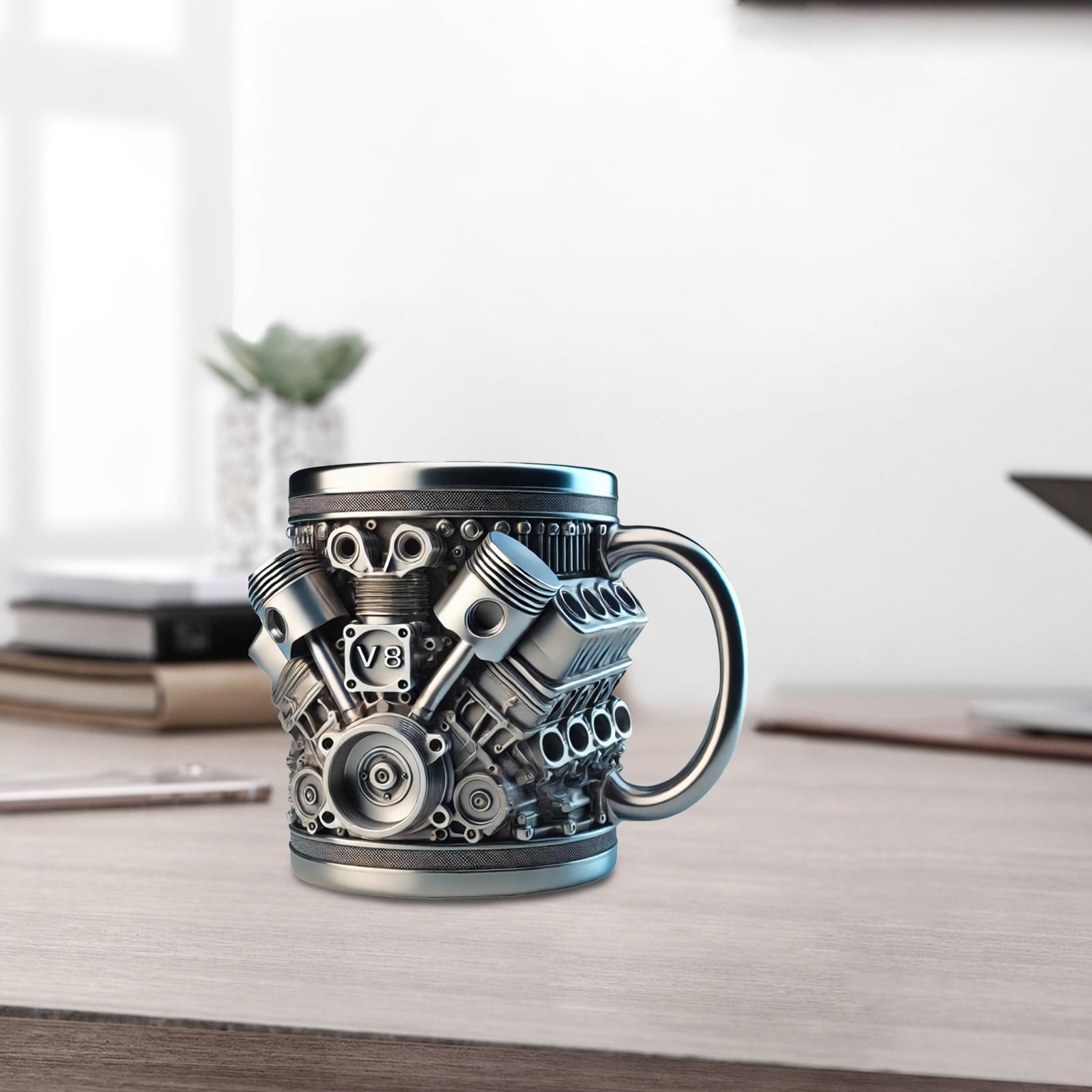 V8 Engines Stainless Steel Cup 3d V8 & V6 Engines Stainless Steel Cup ...