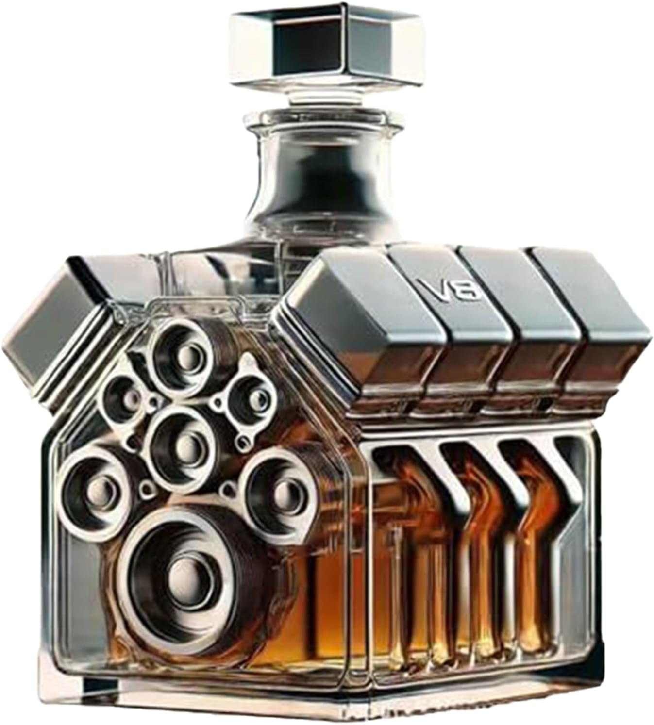 V8 Engines Whisky Bottle, V8 Engines Shape Alcohol Decanter Bottle ...