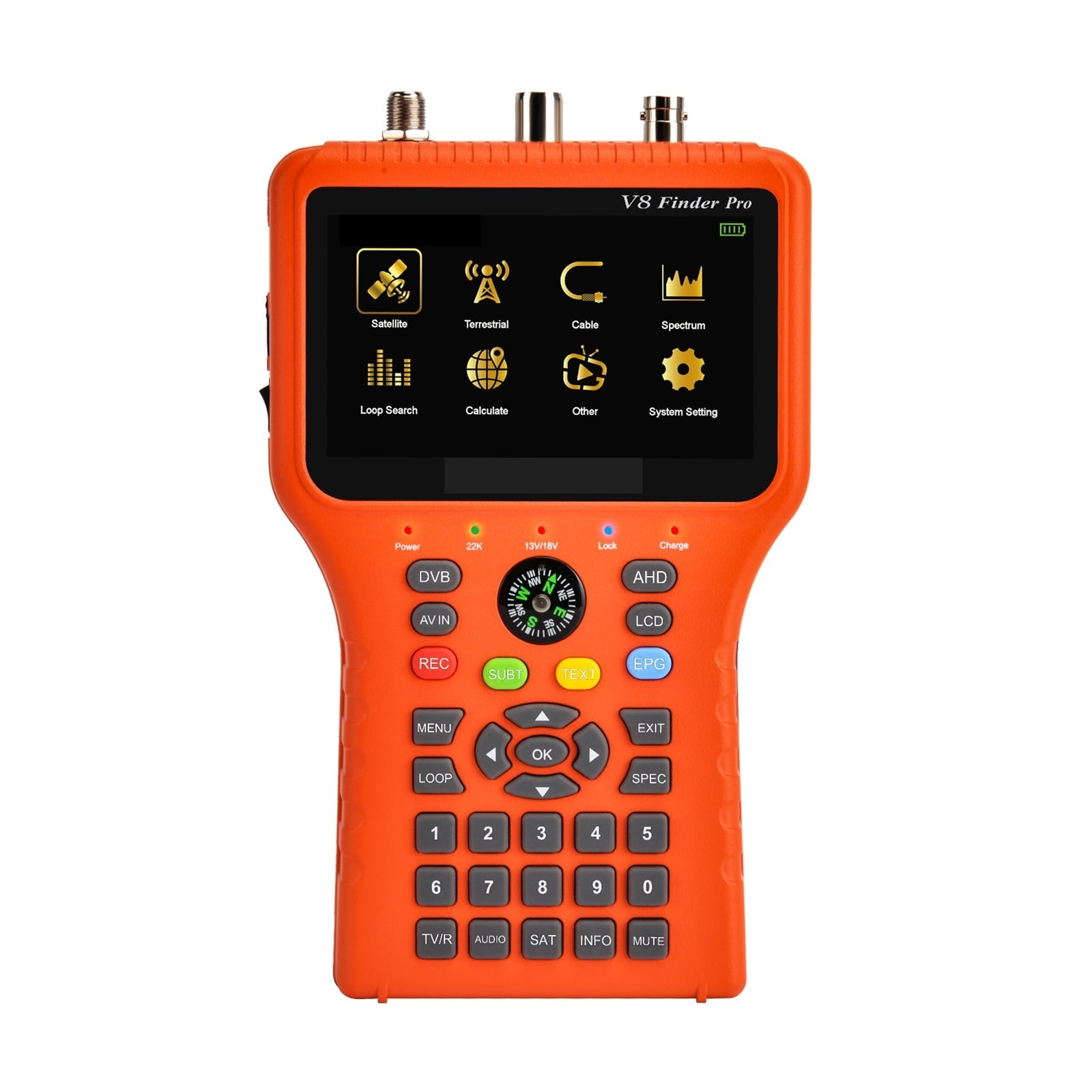 V8 FINDER PRO Satellite Signal Finder Meter DVB-S2/T2/C Combo HD ...