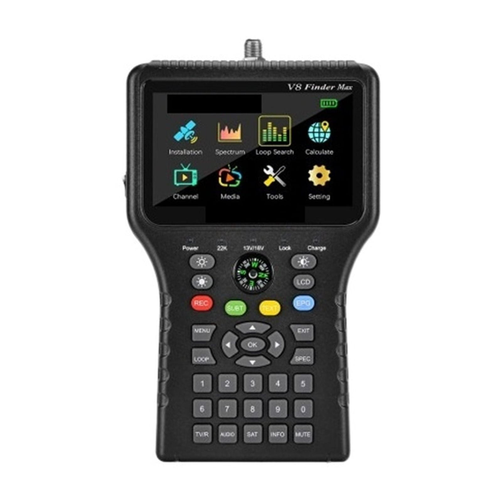 V8 Finder Max Satellite Signal Finder DVB-S/S2/S2X H.264/H.265 (8 bit ...