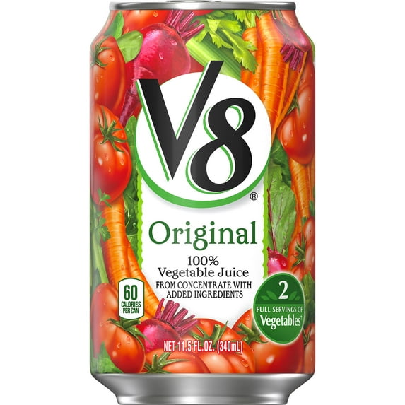V8 Juice, Original 100% Vegetable Juice, Plant-Based Drink, 11.5 Ounce ...