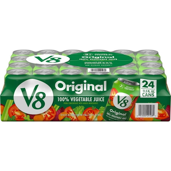 V8 Vegetable Juice, Original, Gluten-Free, 100% Juice, Low Sodium, 11.5 ...
