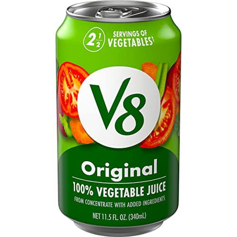 V8 Original 100% Vegetable Juice, 11.5 fl oz Single Can - Walmart.com