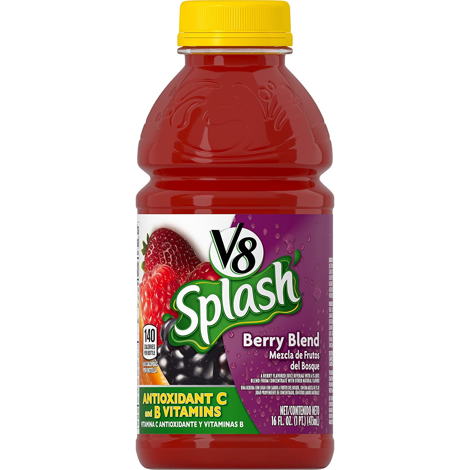 V8 Splash Berry Blend, 16 oz. Bottle (Pack of 12) - Walmart.com