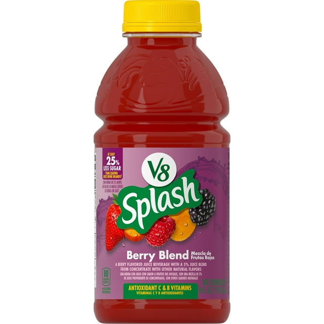 V8 Splash Berry Blend Flavored Juice Beverage, 16 fl oz Bottle ...
