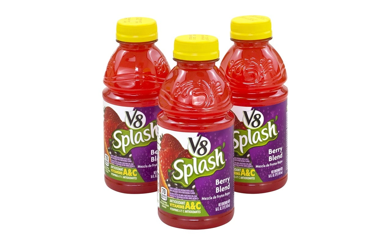 V8 Splash Berry Blend Juice Drink, 16 oz, 12 Count - Walmart.com