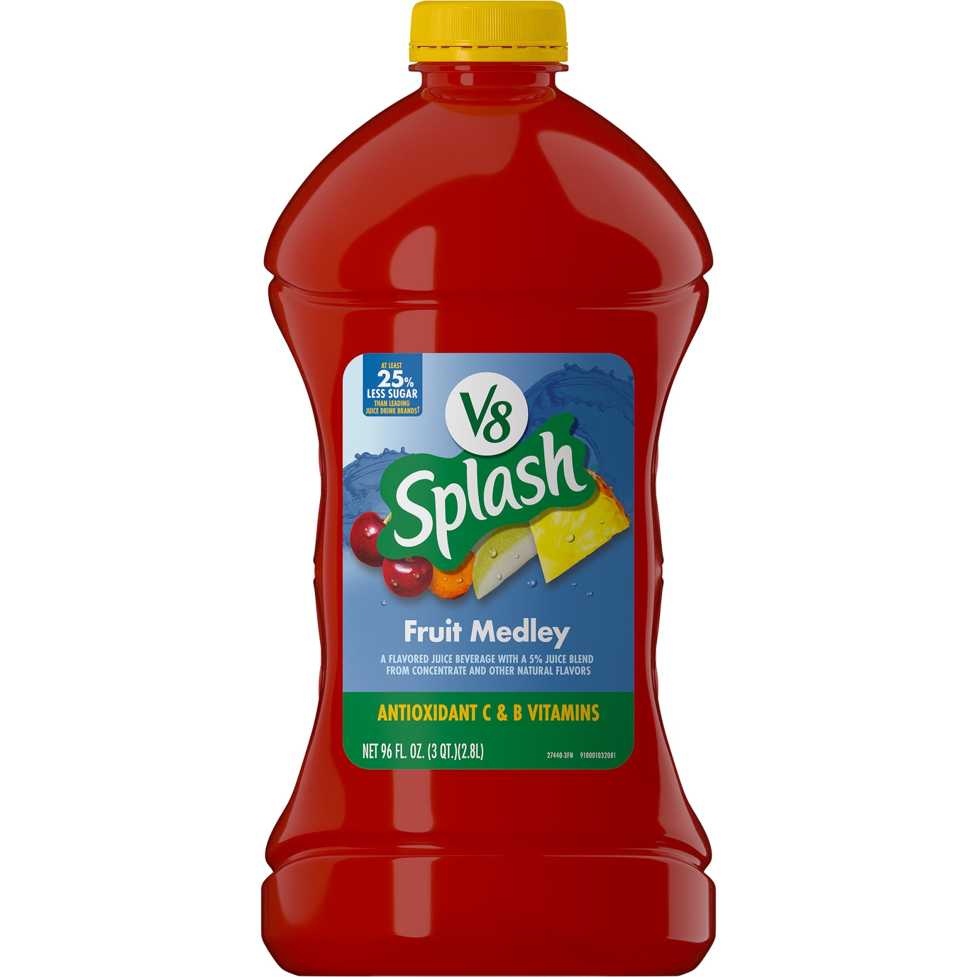 V8 Splash Fruit Medley Flavored Juice Beverage, 96 fl oz Bottle ...
