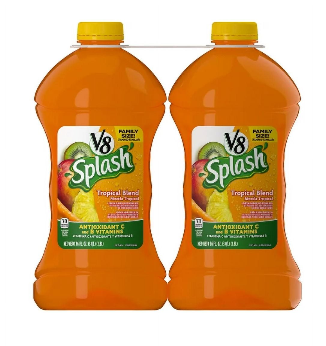 V8 Splash Tropical Fruit Blend Flavored Juice Beverage, 2 pk./96 oz. - Walmart.com
