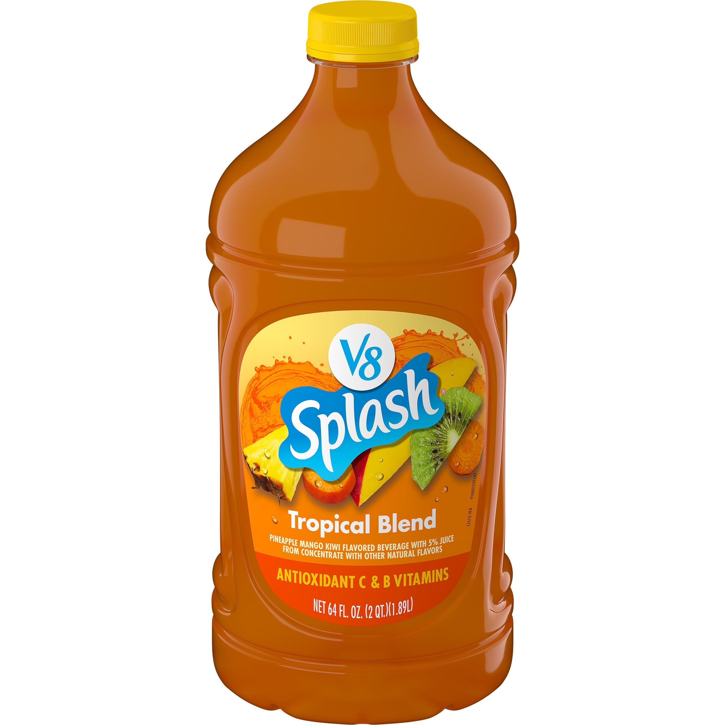 V8 Juice, V8 Splash Tropical Blend Flavored Beverage, 64 fl oz Bottle ...