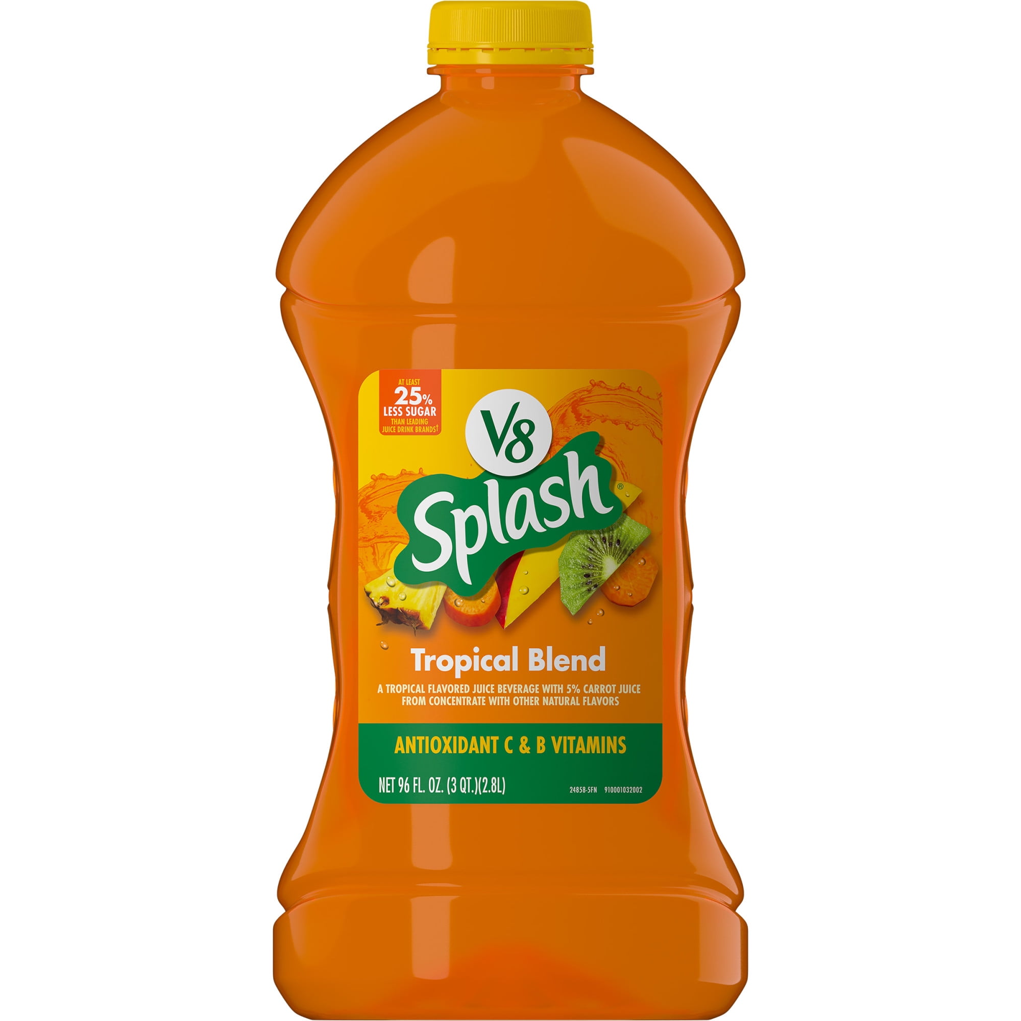 V8 Splash Tropical Blend Flavored Juice Beverage, 96 fl oz Bottle-Pack Of 2 - Walmart.com